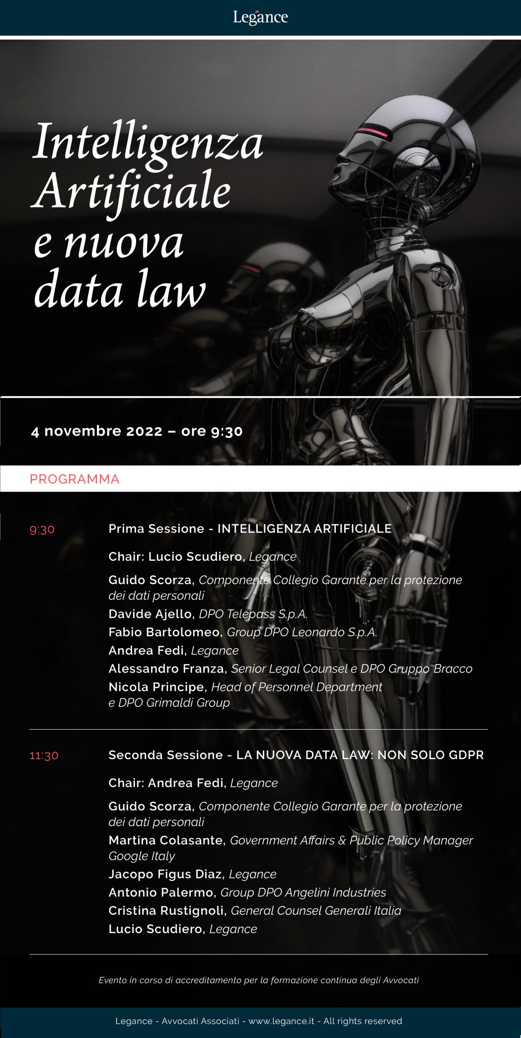 Intelligenza Artificiale e nuova data law - Legance